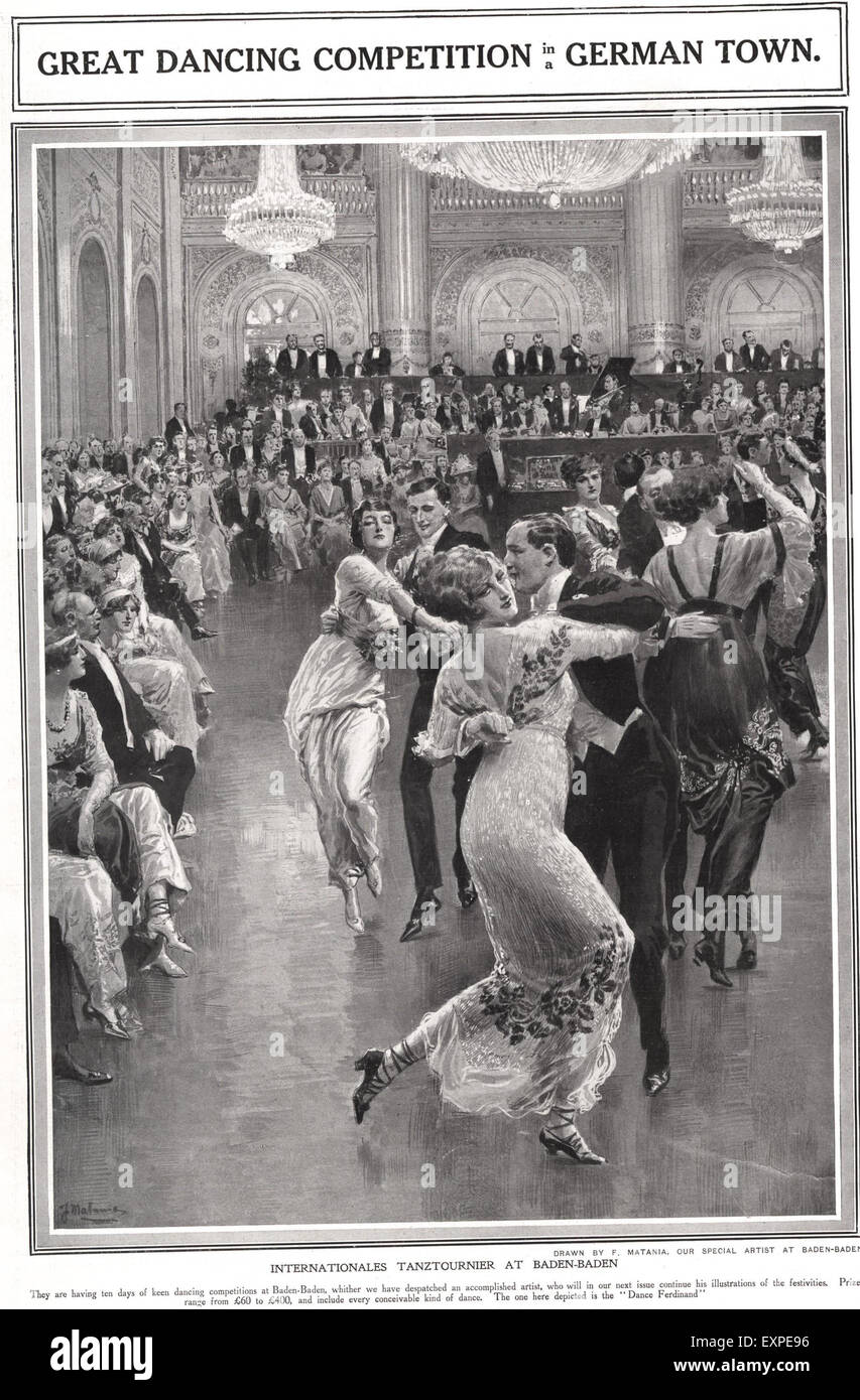 1900s UK Dance Magazine Plate Stock Photo - Alamy