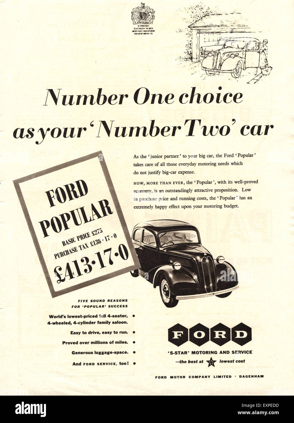 1950s UK Ford Magazine Advert Stock Photo - Alamy