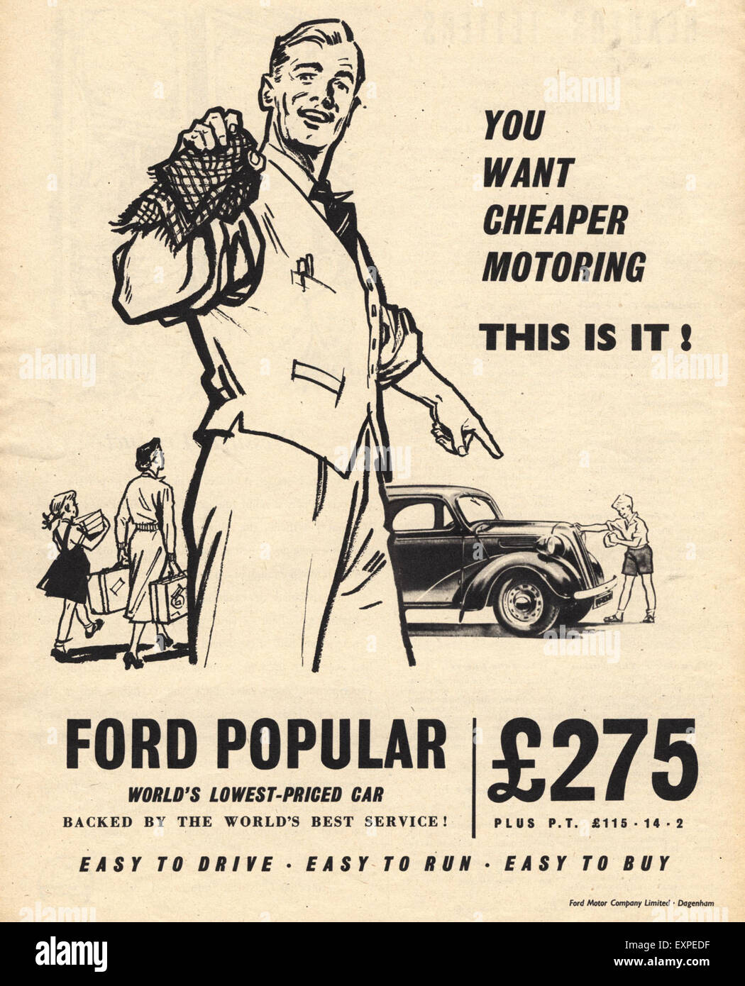 1950s UK Ford Magazine Advert Stock Photo - Alamy