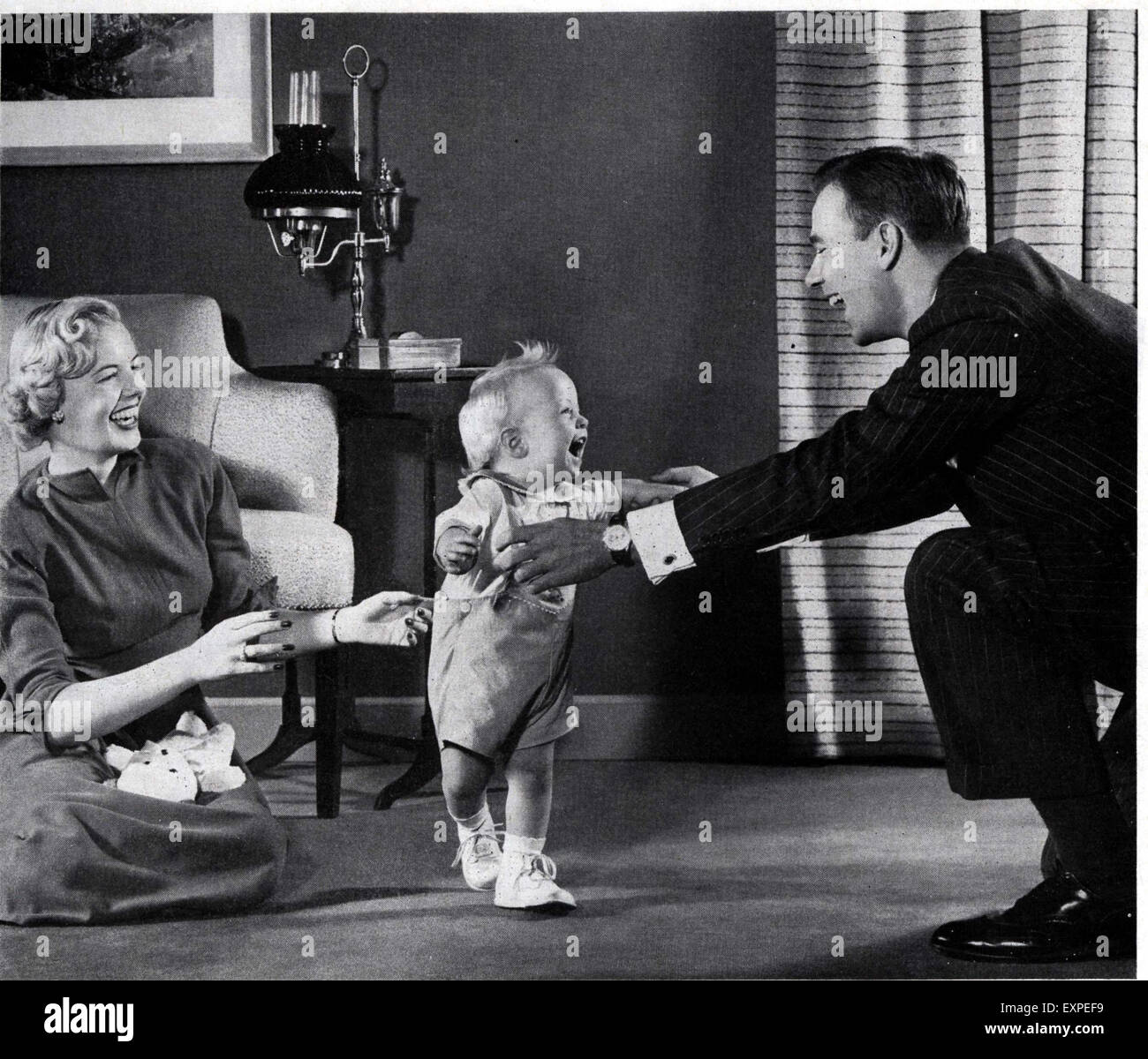 1950s USA Babies First Steps Magazine Advert (detail Stock Photo - Alamy