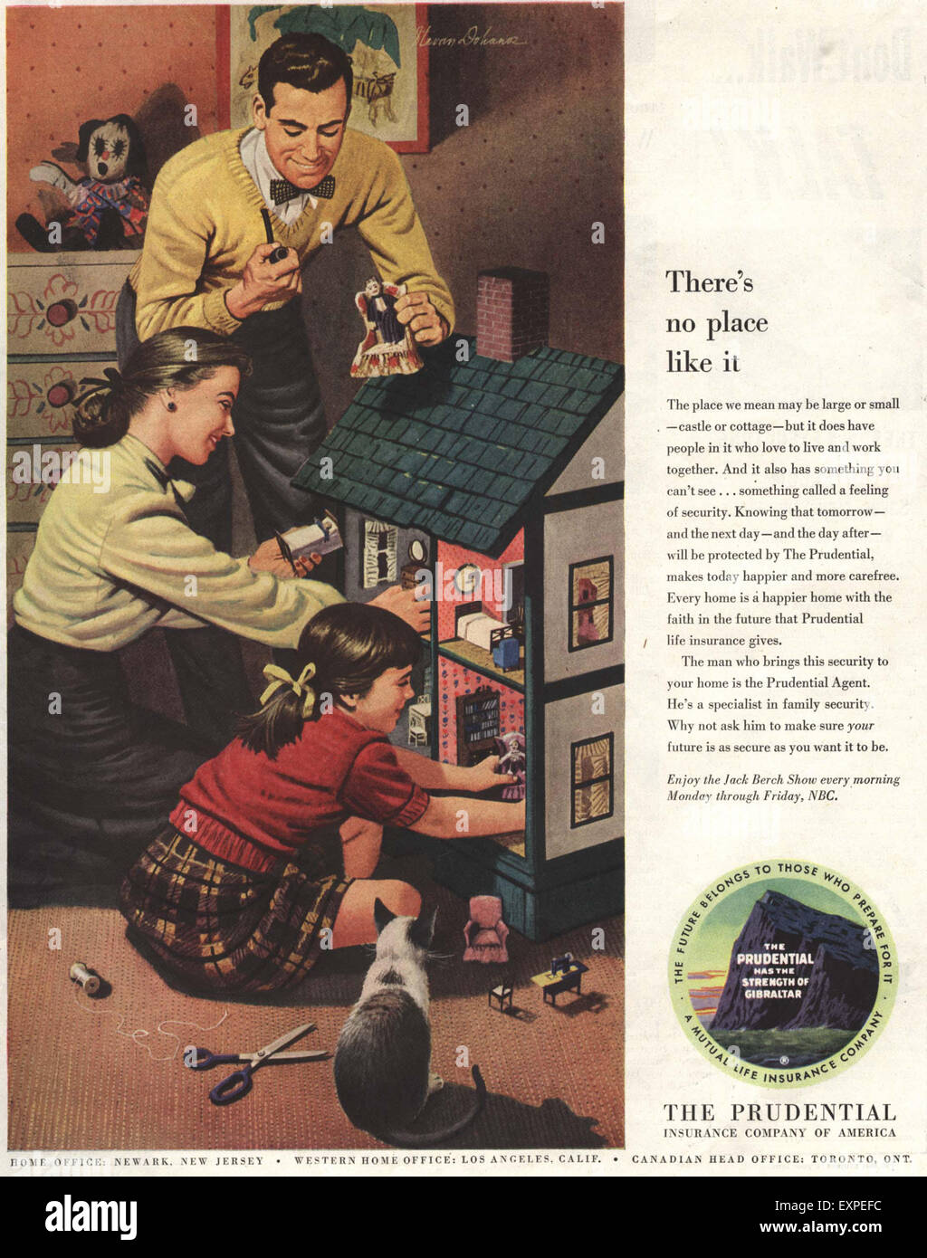 1950s USA Prudential Magazine Advert Stock Photo - Alamy