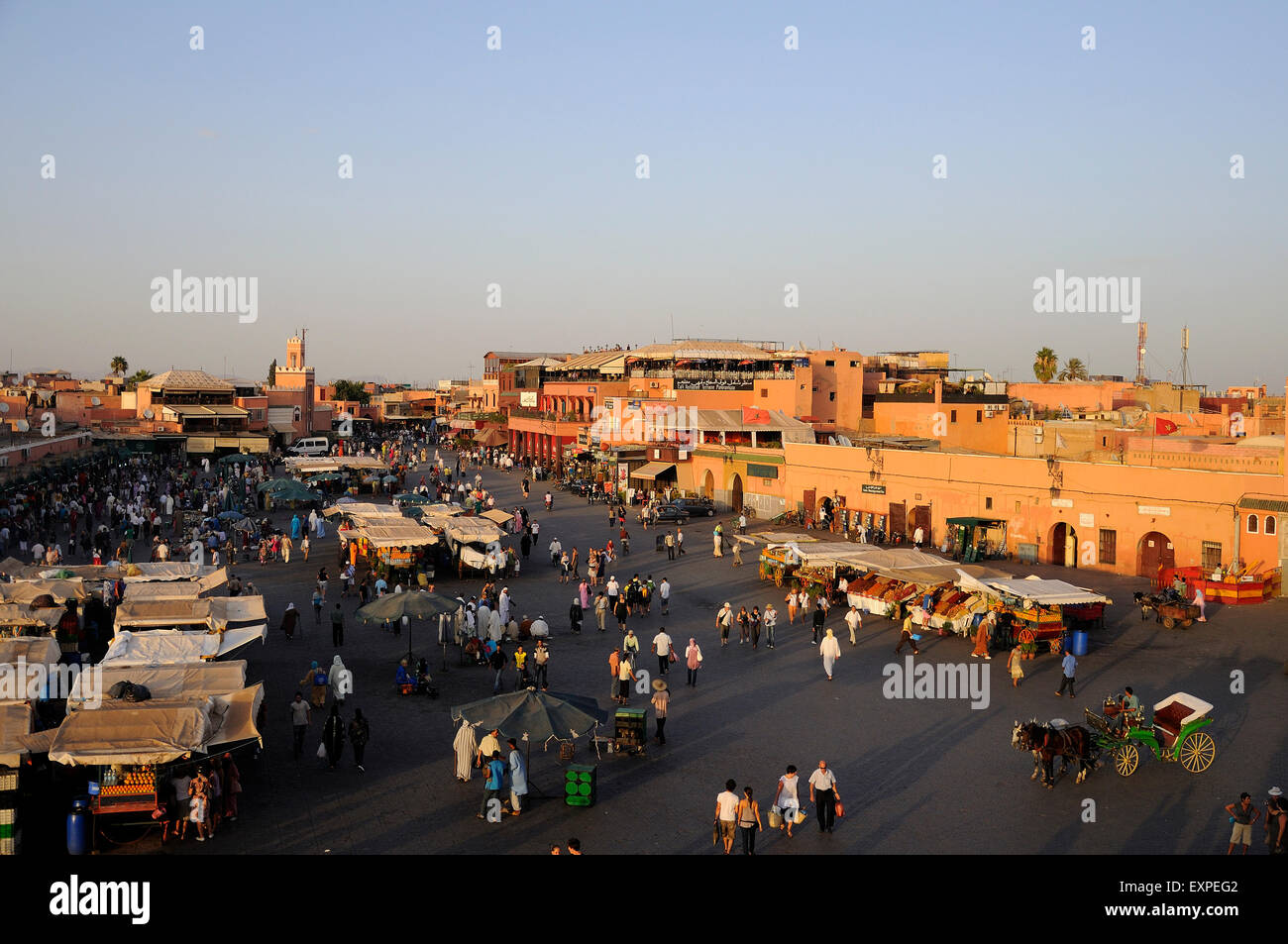 Jemaa el-Fnaa square seen from above Stock Photo - Alamy