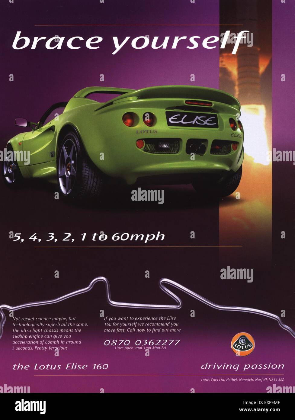 2000s UK Lotus Elise Magazine Advert Stock Photo - Alamy