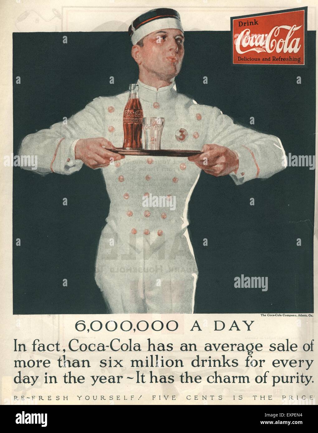 1920s USA Coca-Cola Magazine Advert Stock Photo - Alamy
