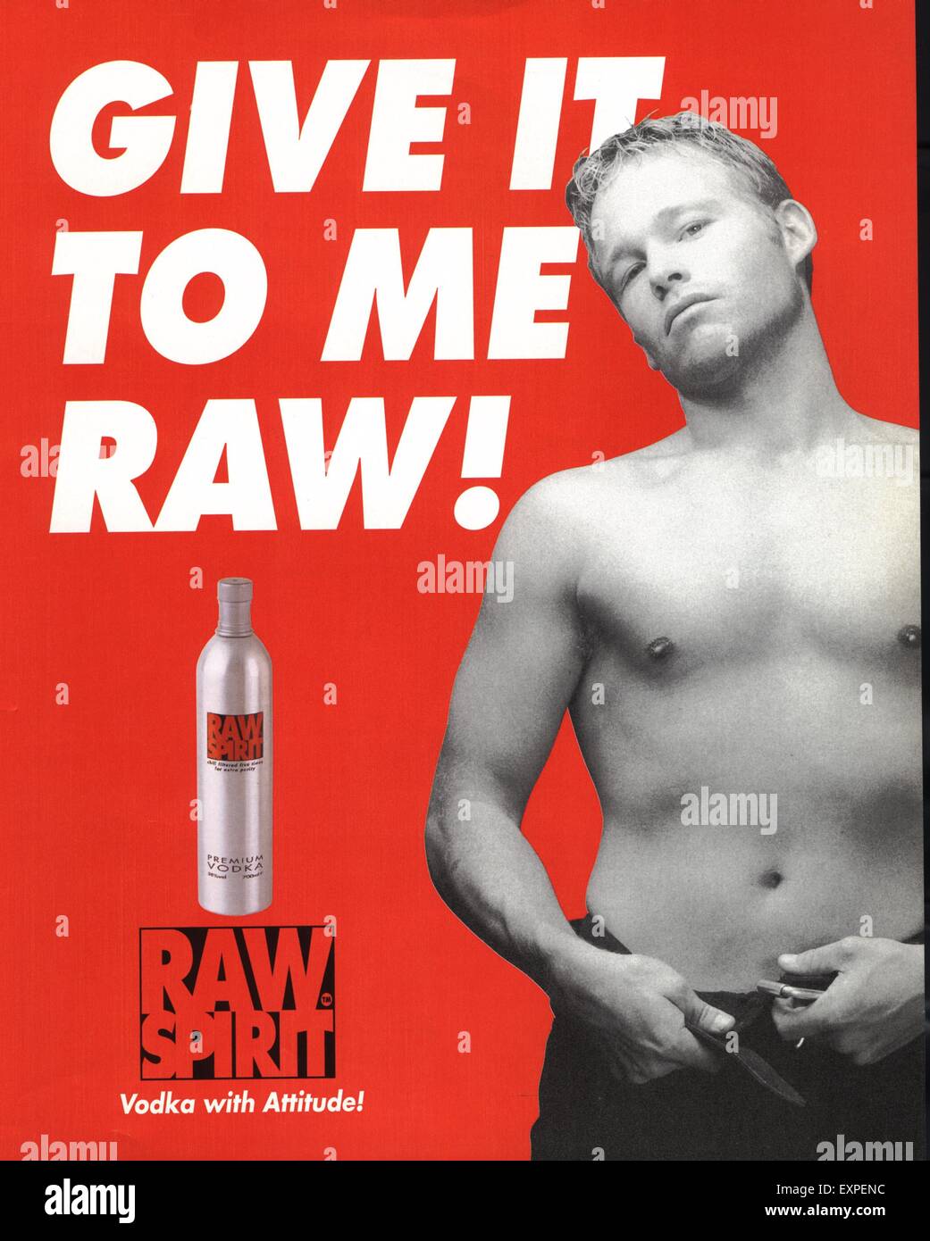 2000s UK Raw Spirit Vodka Magazine Advert Stock Photo - Alamy