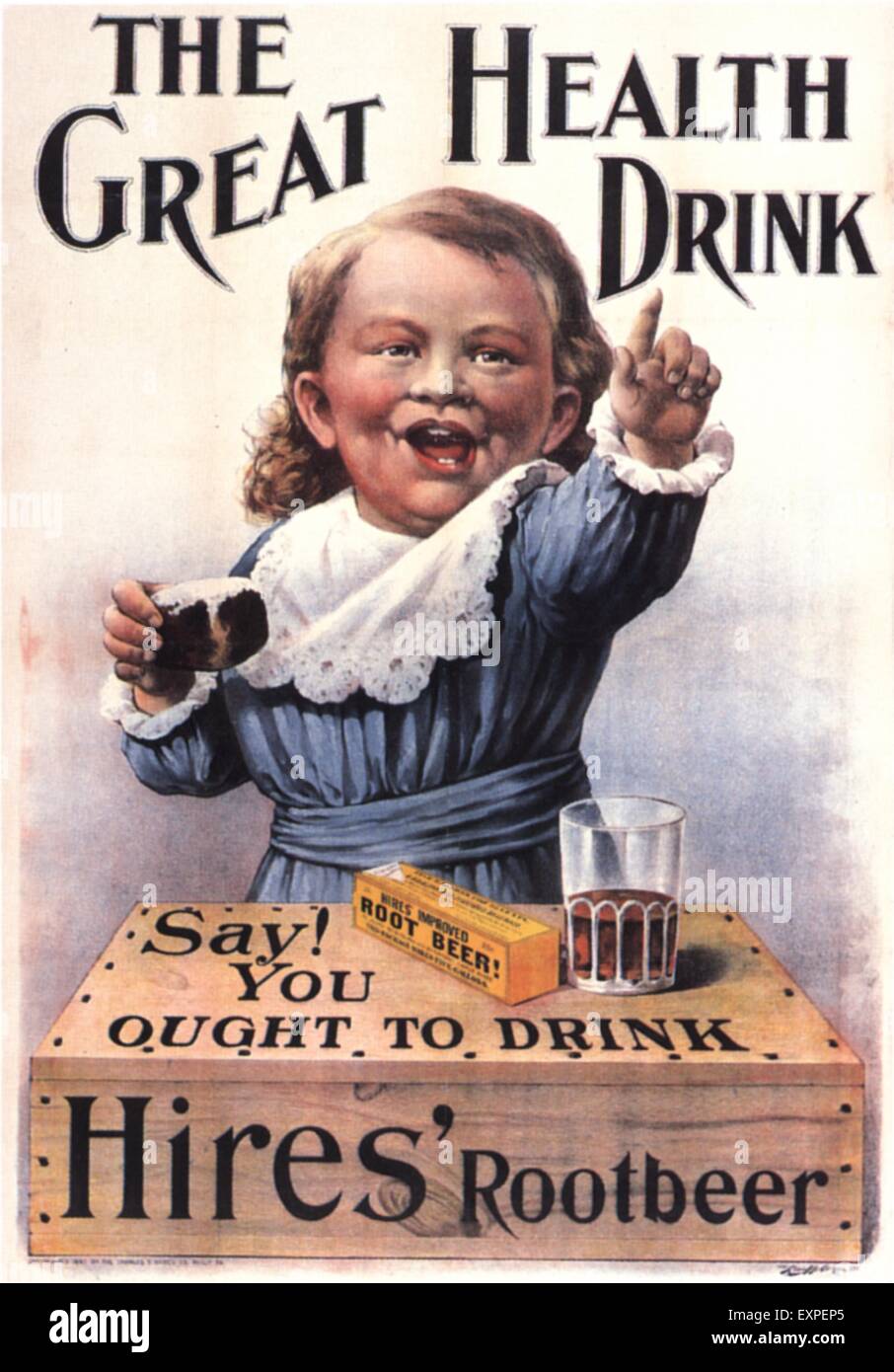 1900s USA Hires Root Beer Magazine Advert Stock Photo - Alamy