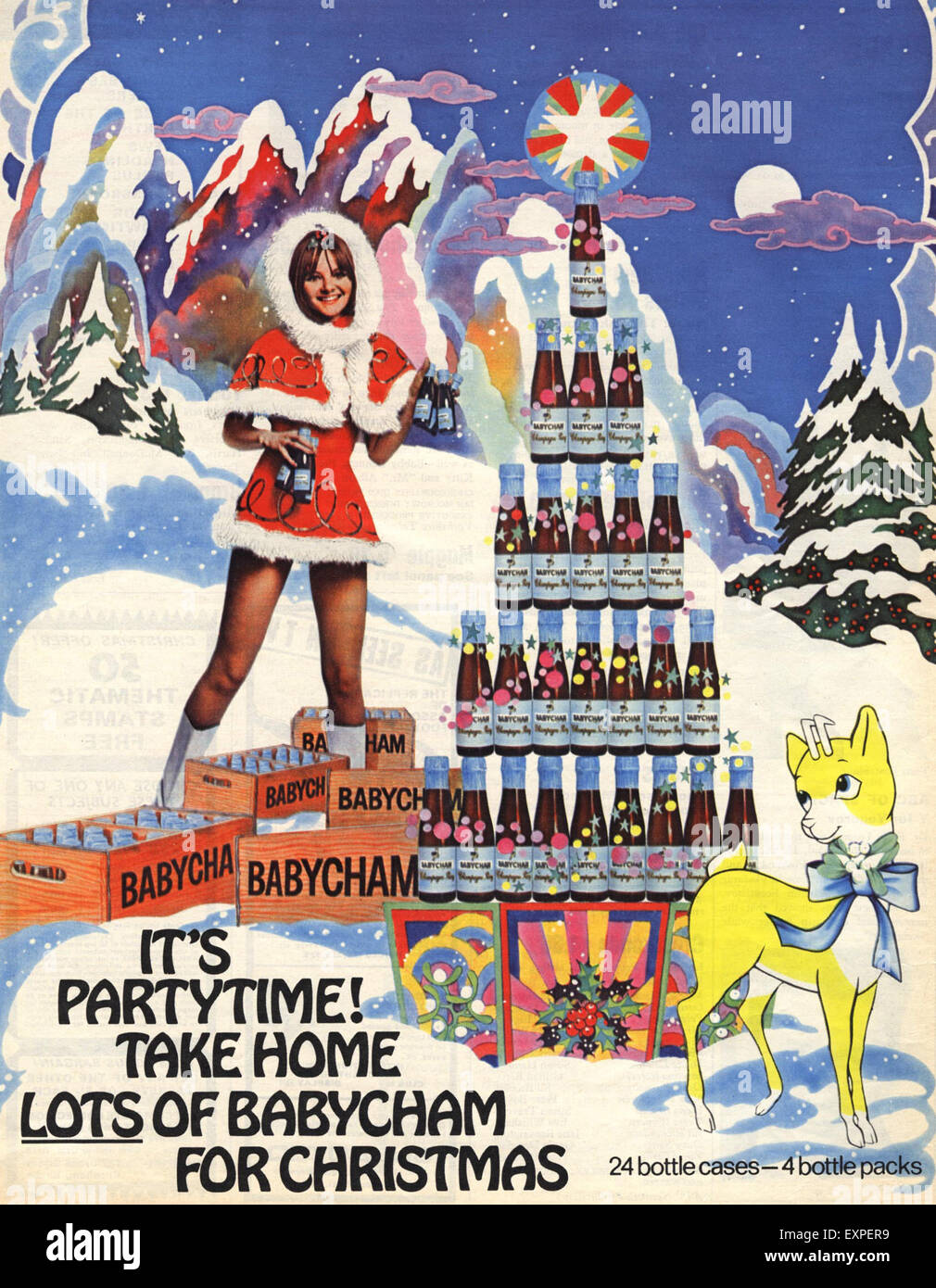 1970s UK Babycham Magazine Advert Stock Photo: 85317101 - Alamy