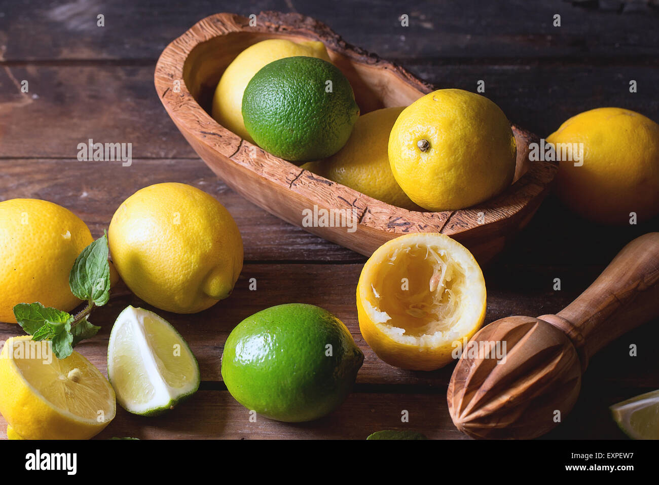 Lemons and limes Stock Photo - Alamy