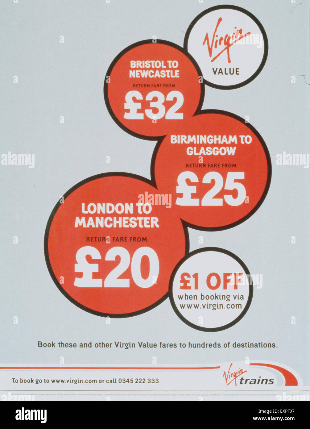 2000s UK Virgin Trains Magazine Advert Stock Photo - Alamy