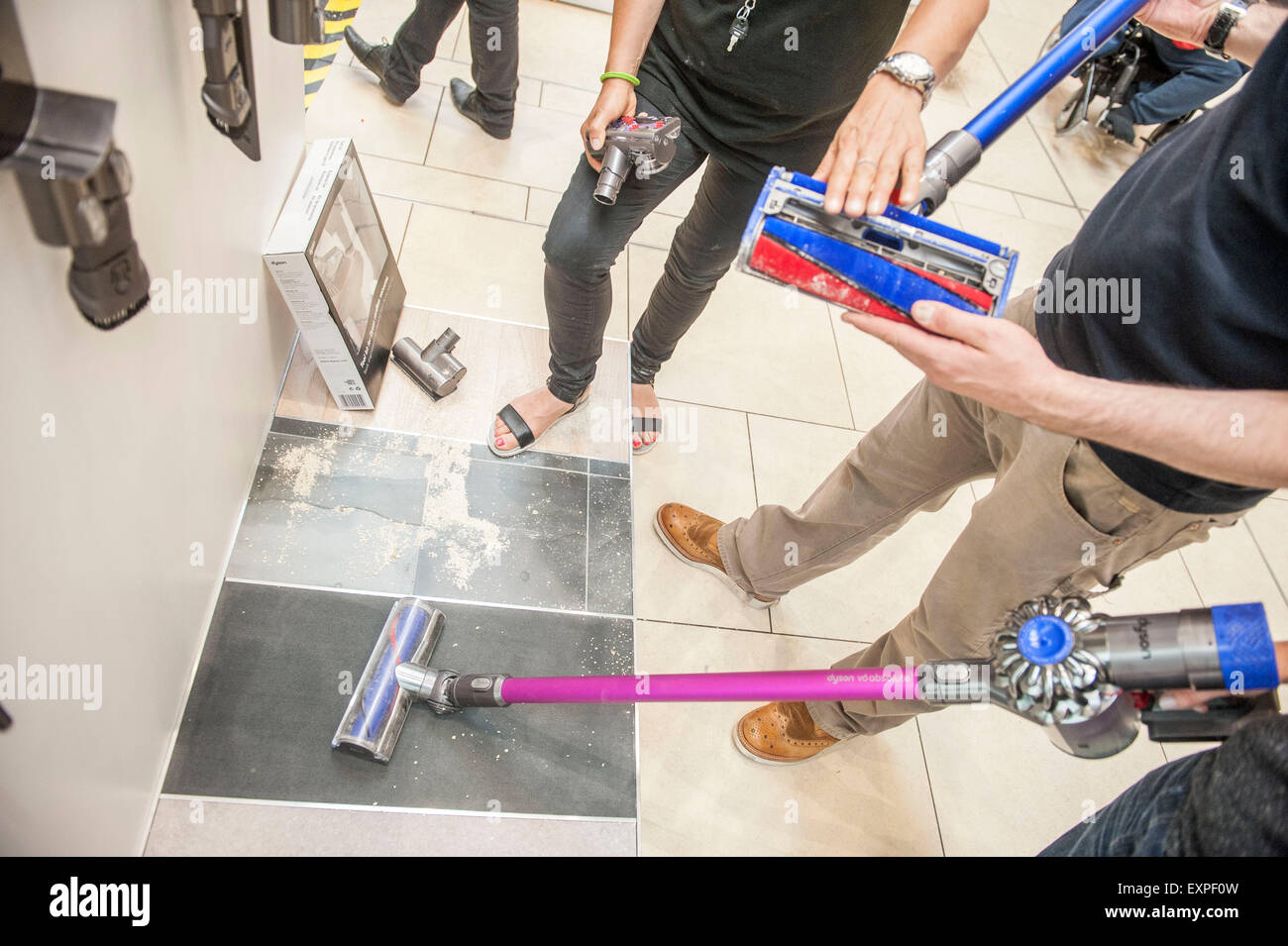 Dyson Roadshow Eldon Square Newcastle people using and being shown ...