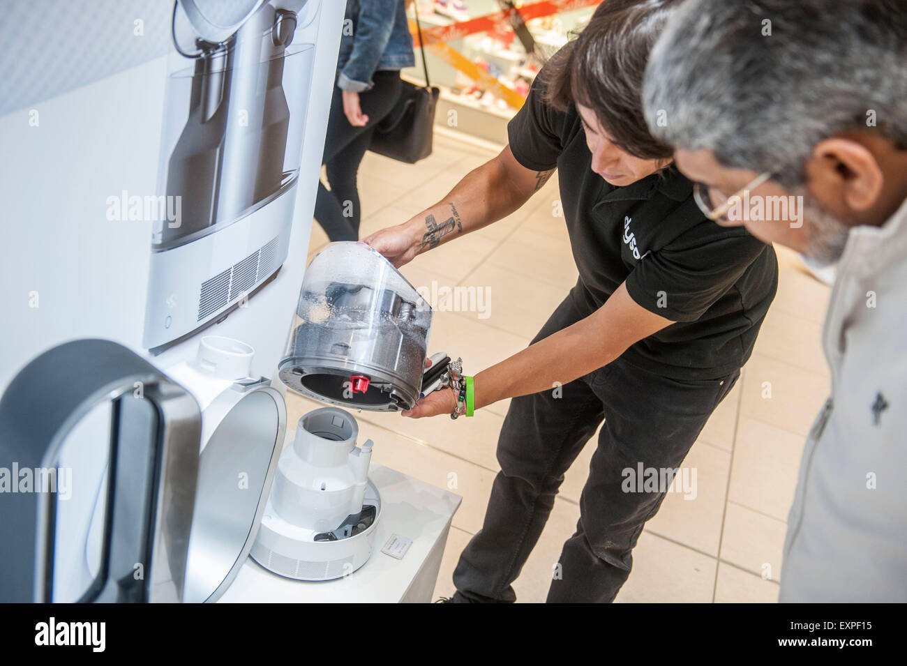 Dyson Roadshow Eldon Square Newcastle people using and being shown ...