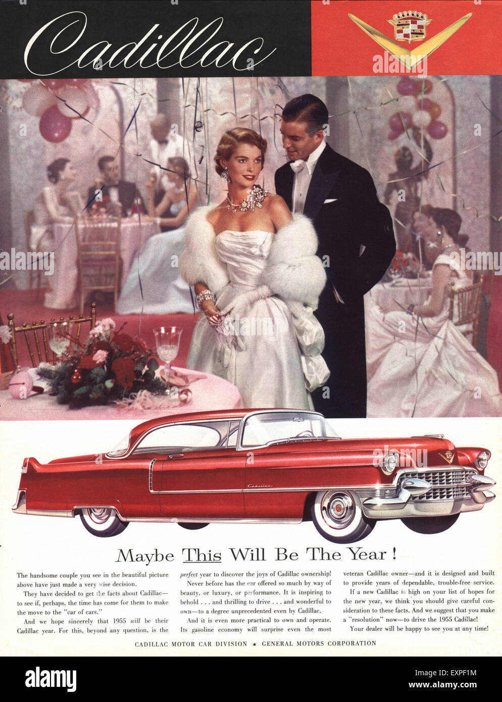 1950s usa cadillac magazine advert hi-res stock photography and images ...