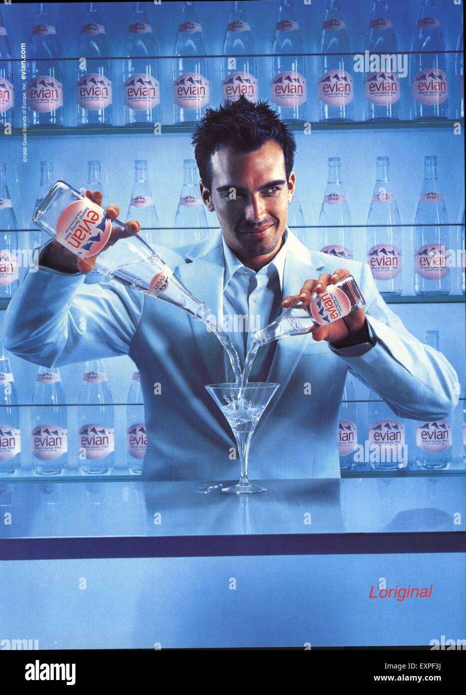 2000s UK Evian Magazine Advert Stock Photo - Alamy