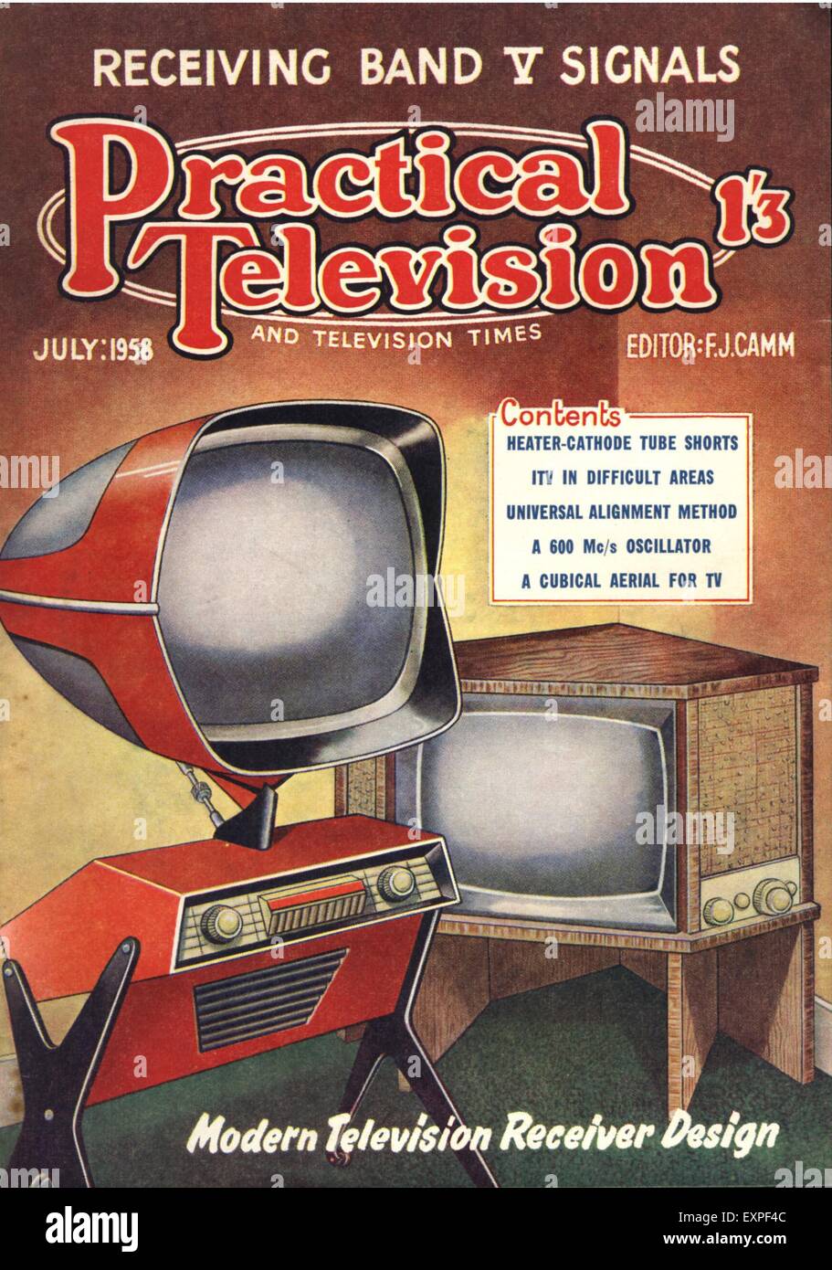 1950s UK Practical Television Magazine Cover Stock Photo - Alamy