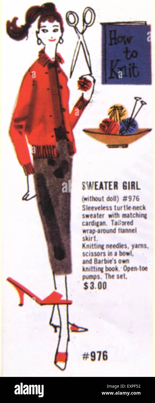 1950s USA Barbie Dolls Magazine Advert Stock Photo - Alamy