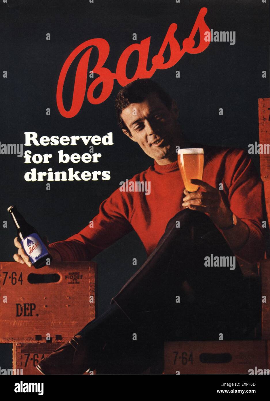 1960s UK Bass Beer Magazine Advert Stock Photo - Alamy