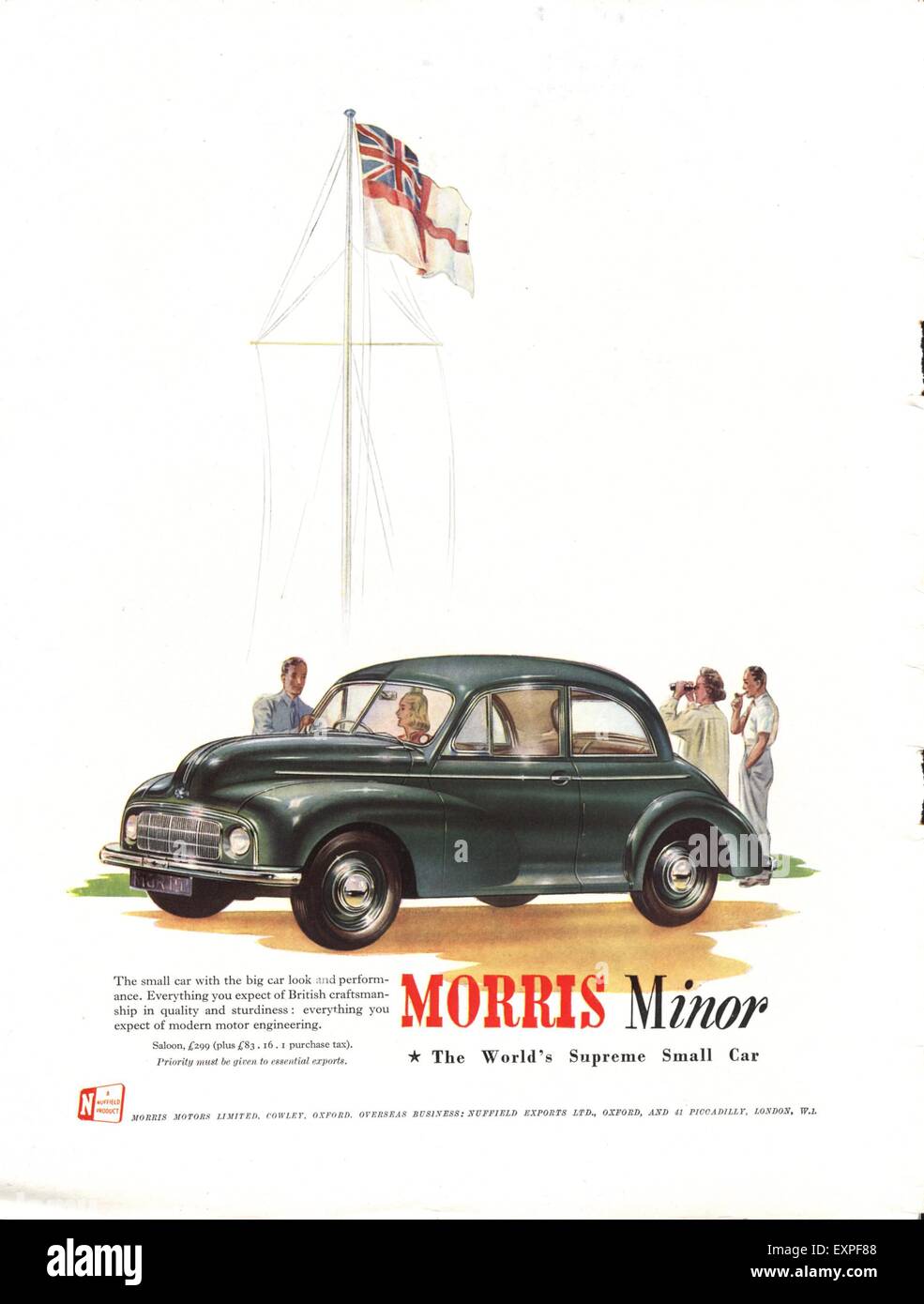 1940s UK Morris Minor Magazine Advert Stock Photo - Alamy