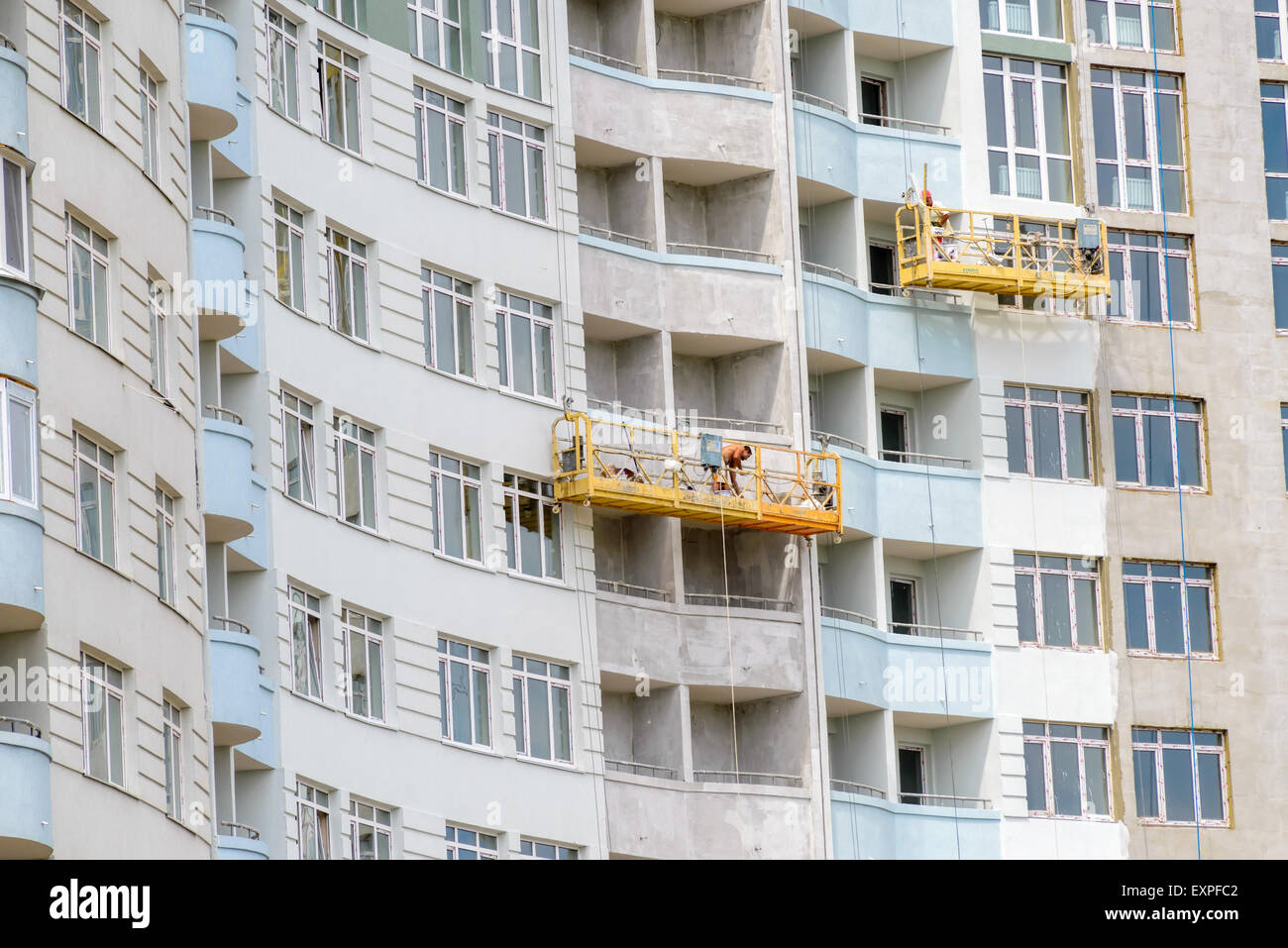 Kiev/Ukraine -July 13, 2015 - Construction of modern residential ...