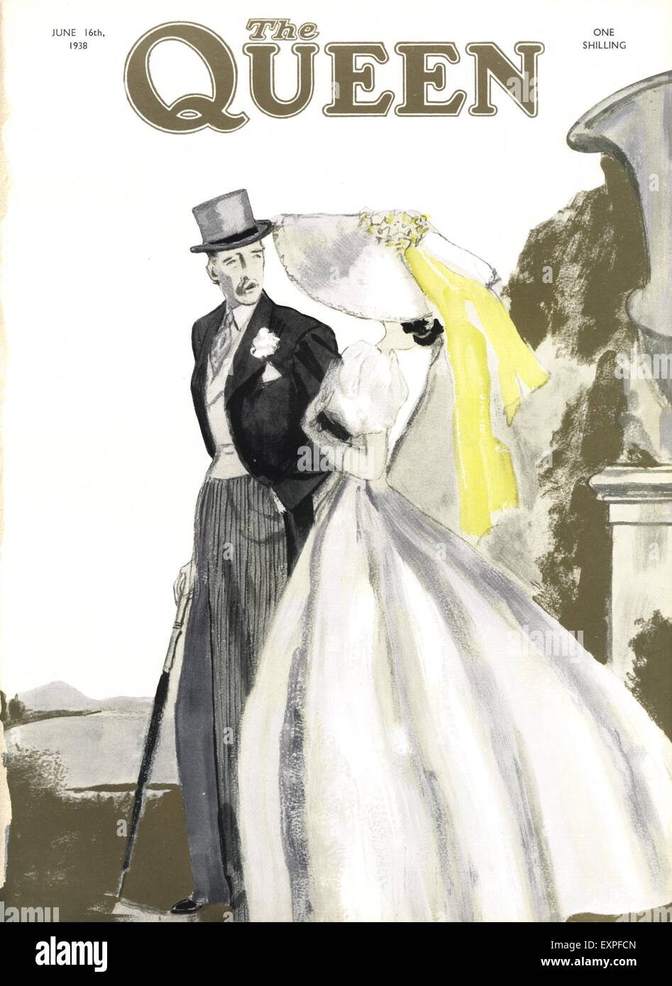 1950s UK The Queen Magazine Cover Stock Photo - Alamy