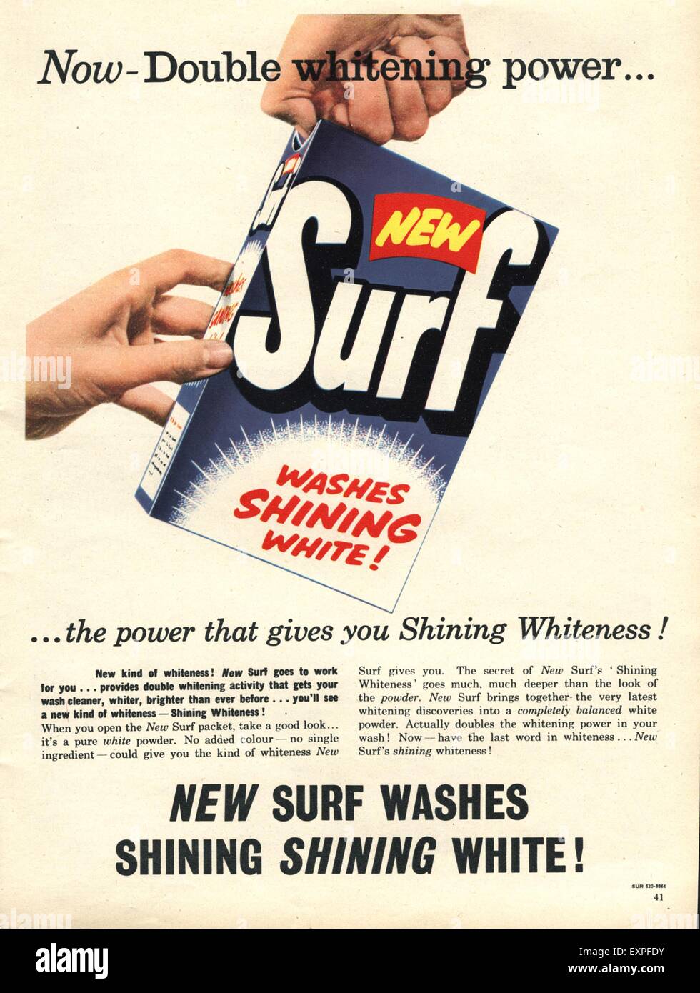 1950s UK Surf Magazine Advert Stock Photo - Alamy