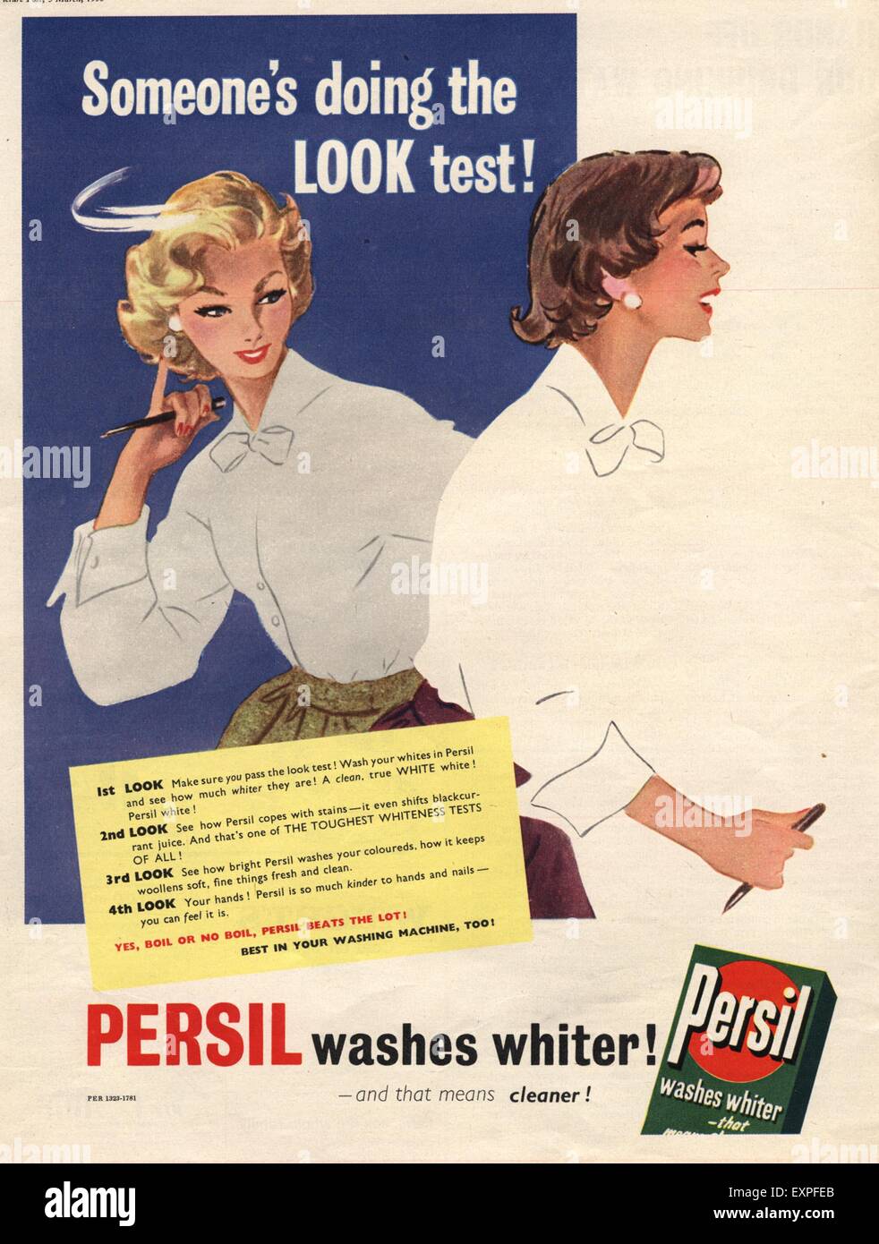 1950s UK Persil Magazine Advert Stock Photo - Alamy
