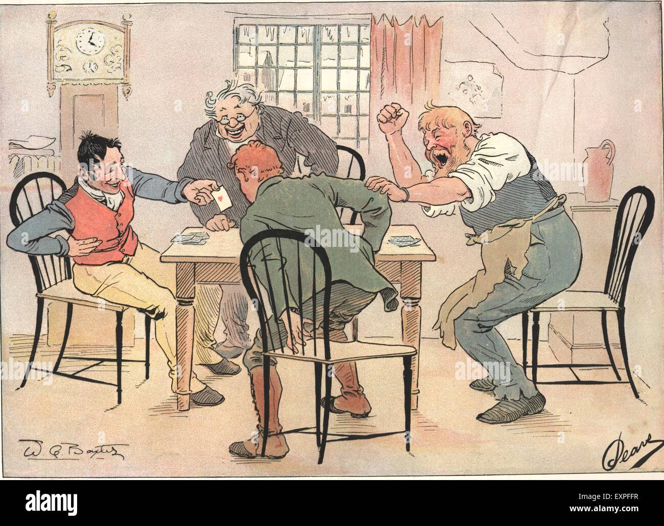 1890s UK Card Games Magazine Plate Stock Photo - Alamy