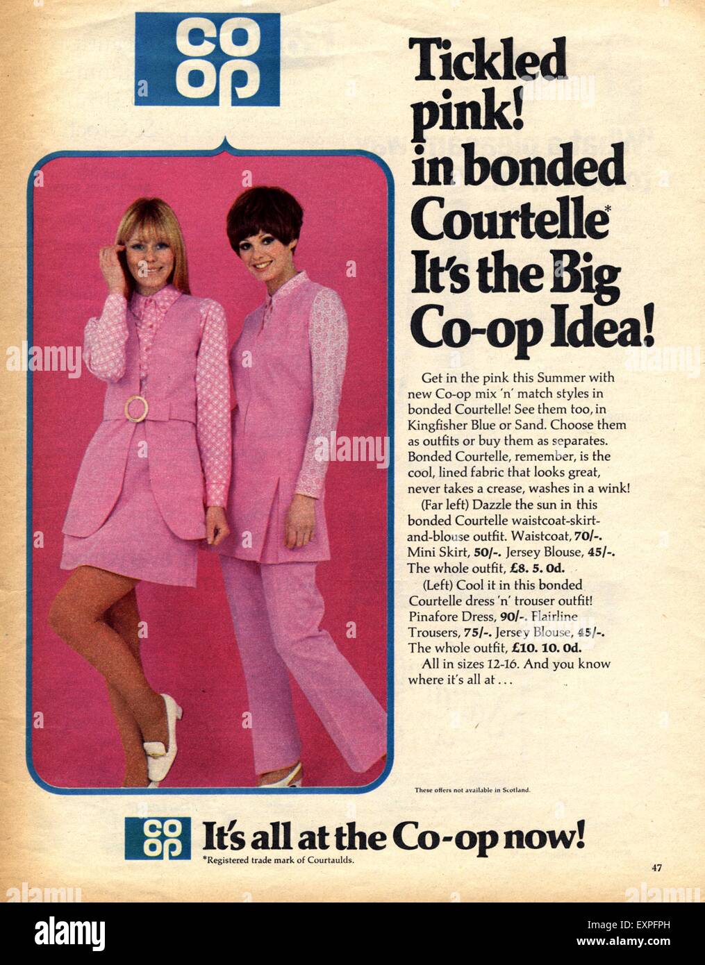 1970s UK Co-op Magazine Advert Stock Photo - Alamy