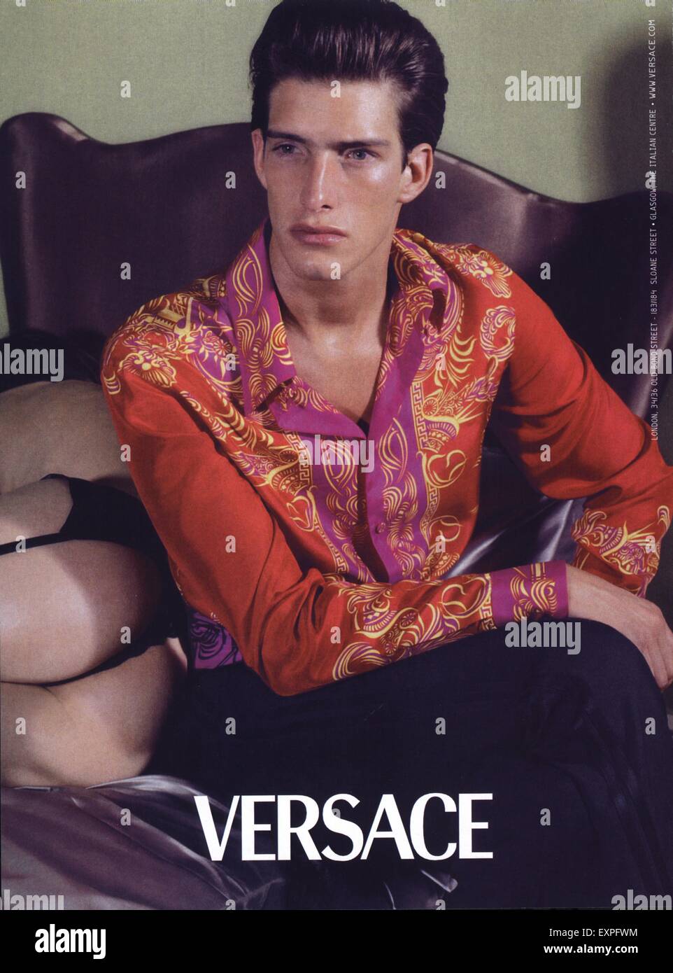 2000s UK Versace Magazine Advert Stock Photo - Alamy