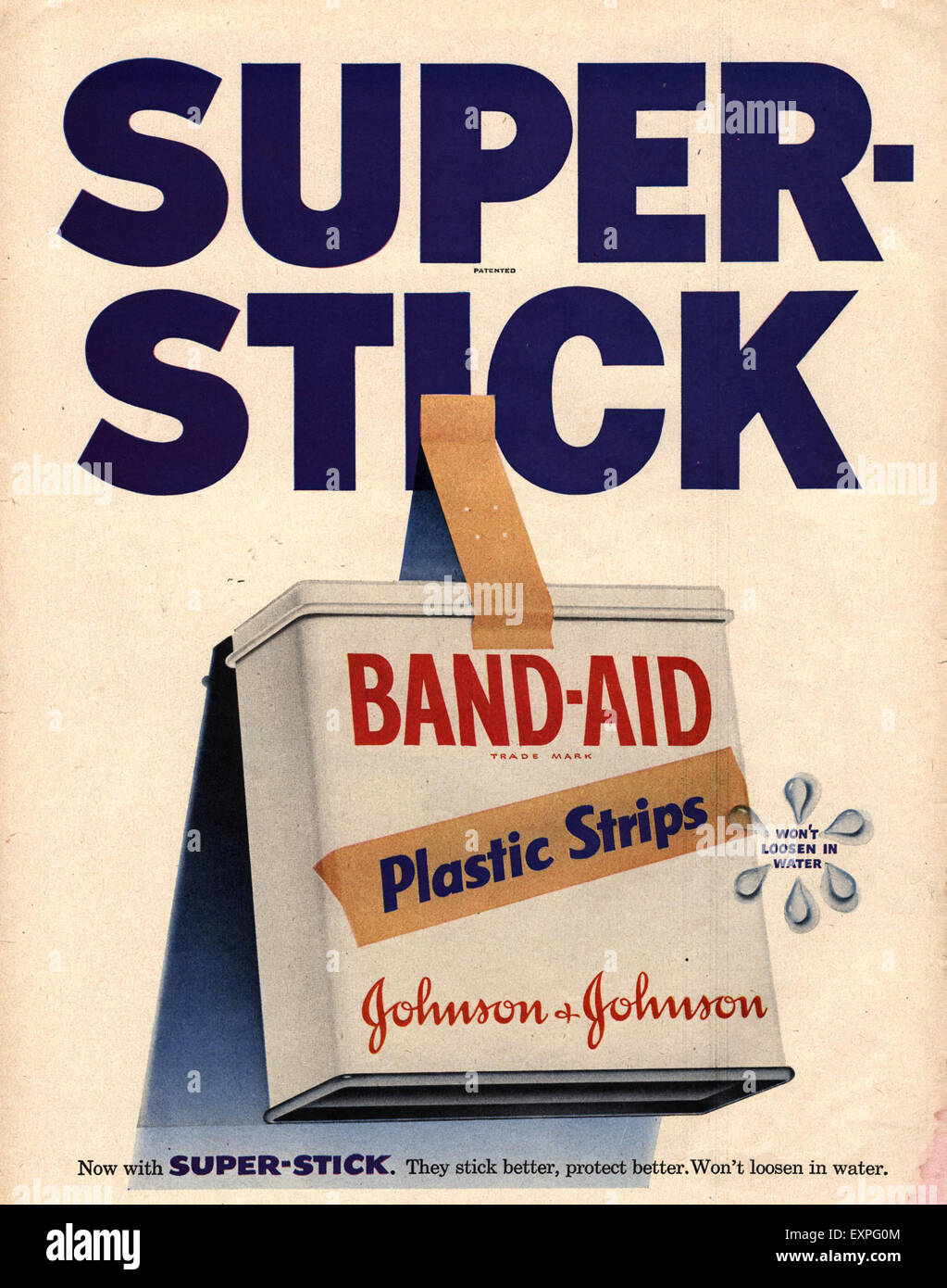 1950s USA Johnson and Johnson Magazine Advert Stock Photo - Alamy