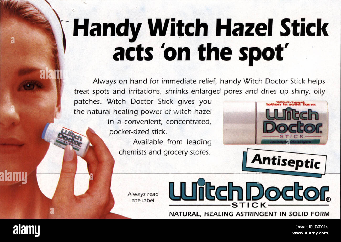 1990s UK Witch Doctor Magazine Advert Stock Photo - Alamy