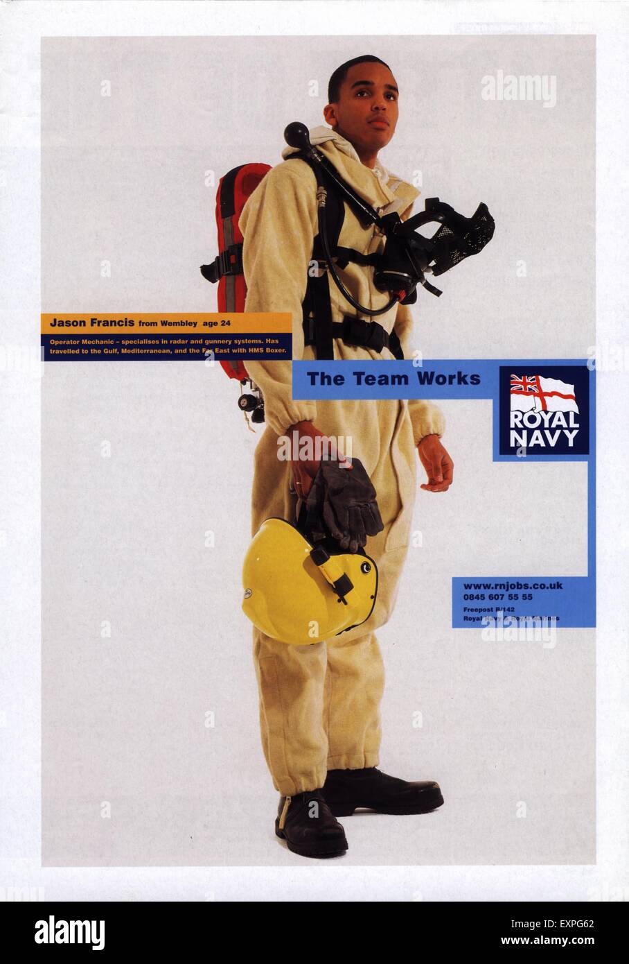 2000s UK Royal Navy Recruitment Magazine Advert Stock Photo - Alamy