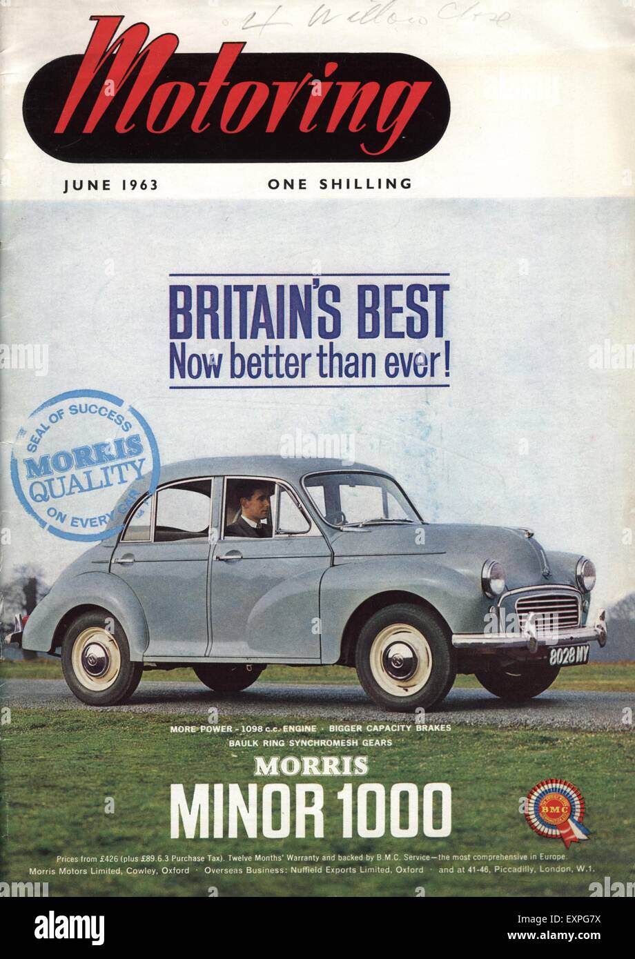 1960s UK Morris Minor Magazine Cover Stock Photo - Alamy