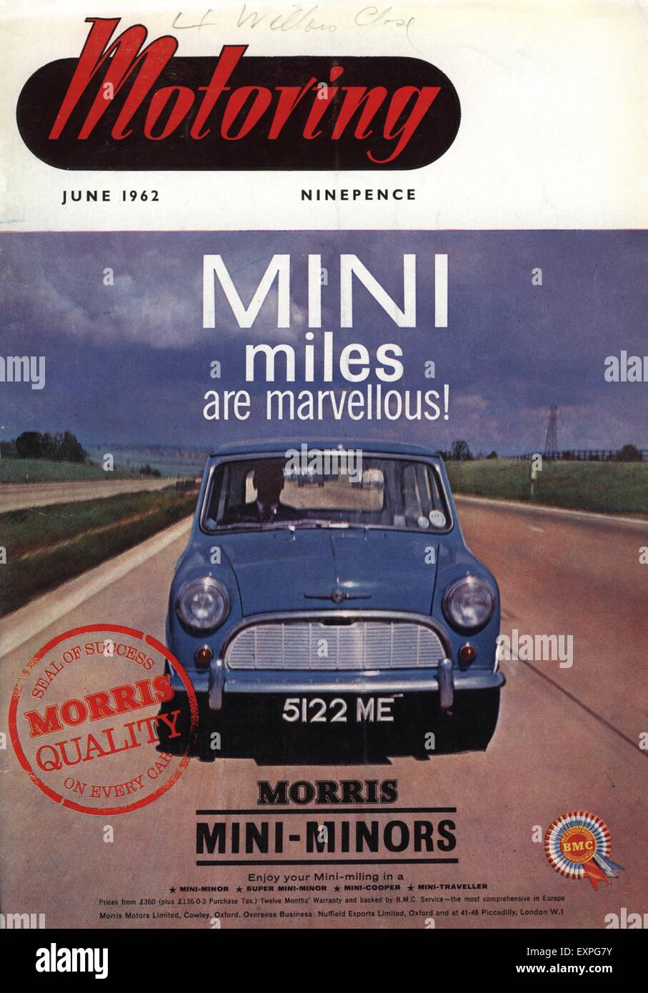 1960s UK Morris Minor Magazine Advert Stock Photo - Alamy