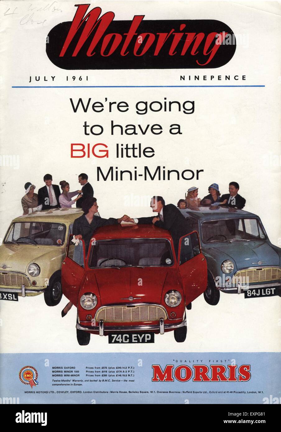 1960s UK Morris Minor Magazine Cover Stock Photo - Alamy