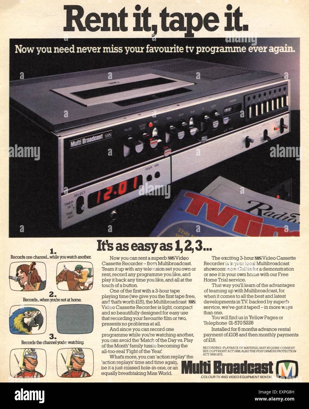 1970s UK Multi Broadcast Magazine Advert Stock Photo - Alamy