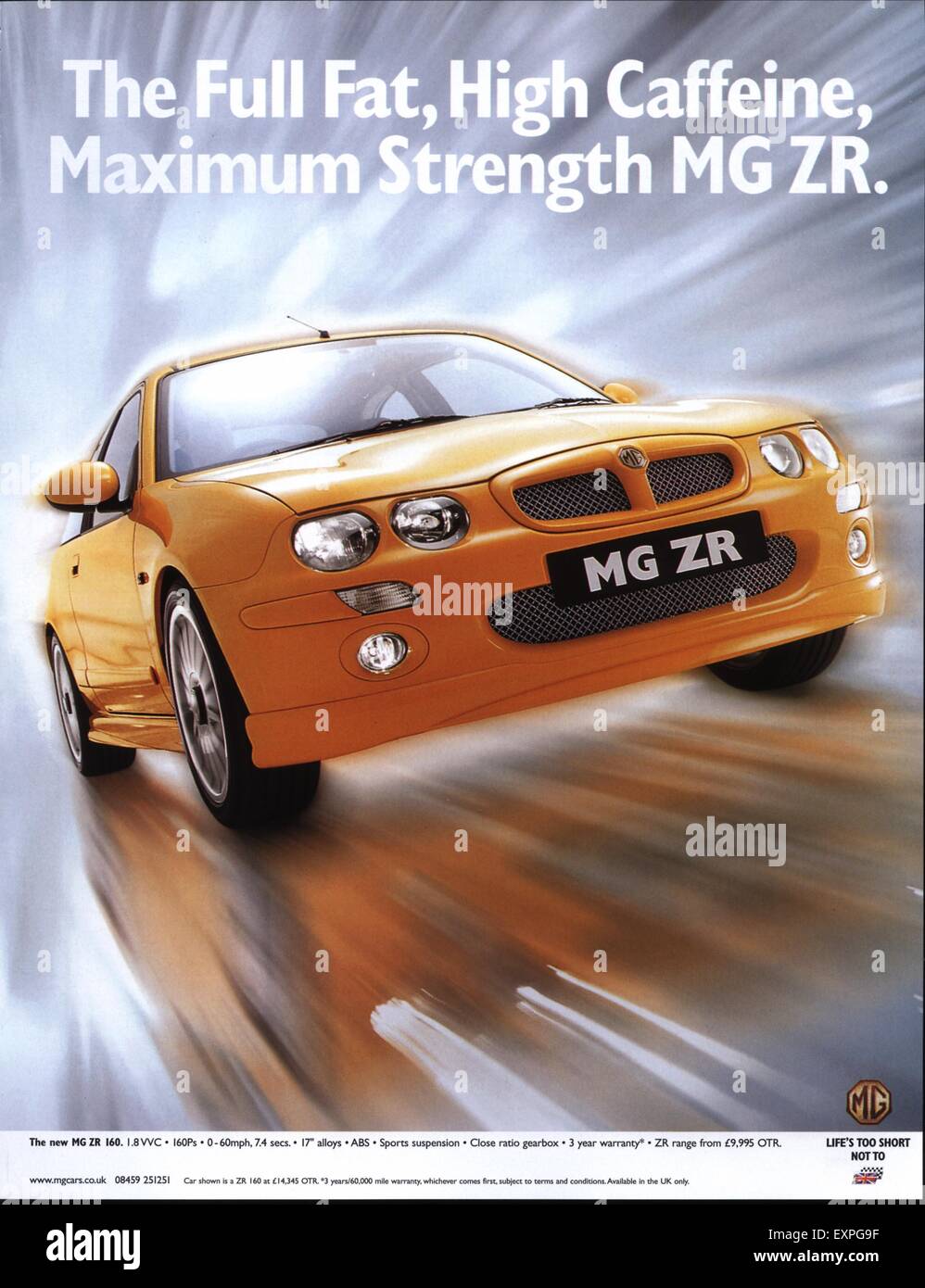 2000s UK MG ZR Magazine Advert Stock Photo - Alamy