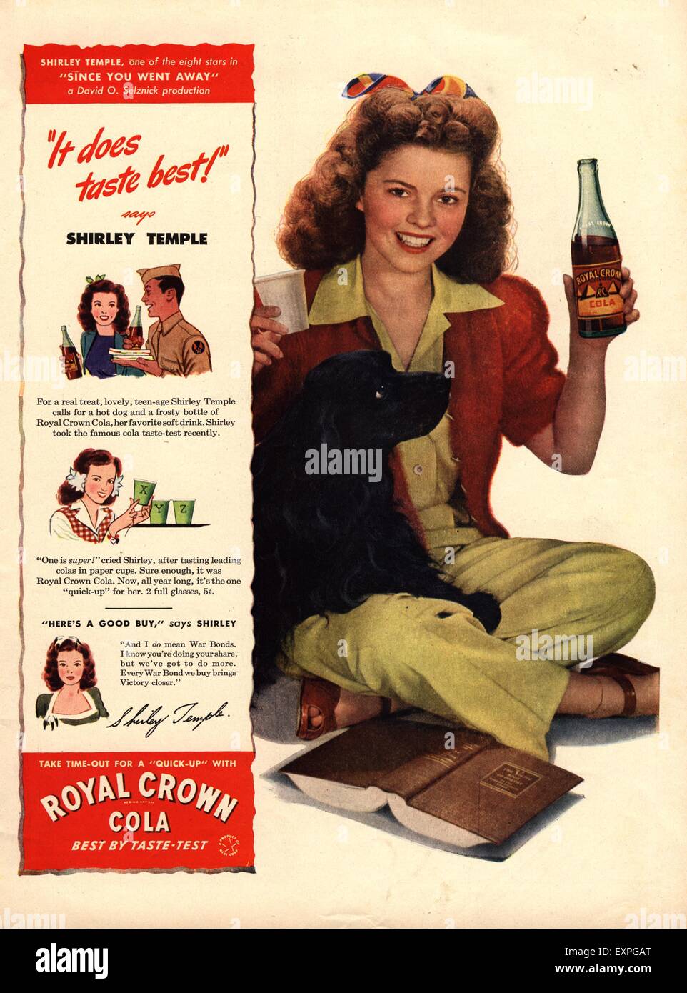 1940s USA Royal Crown Cola Magazine Advert Stock Photo - Alamy