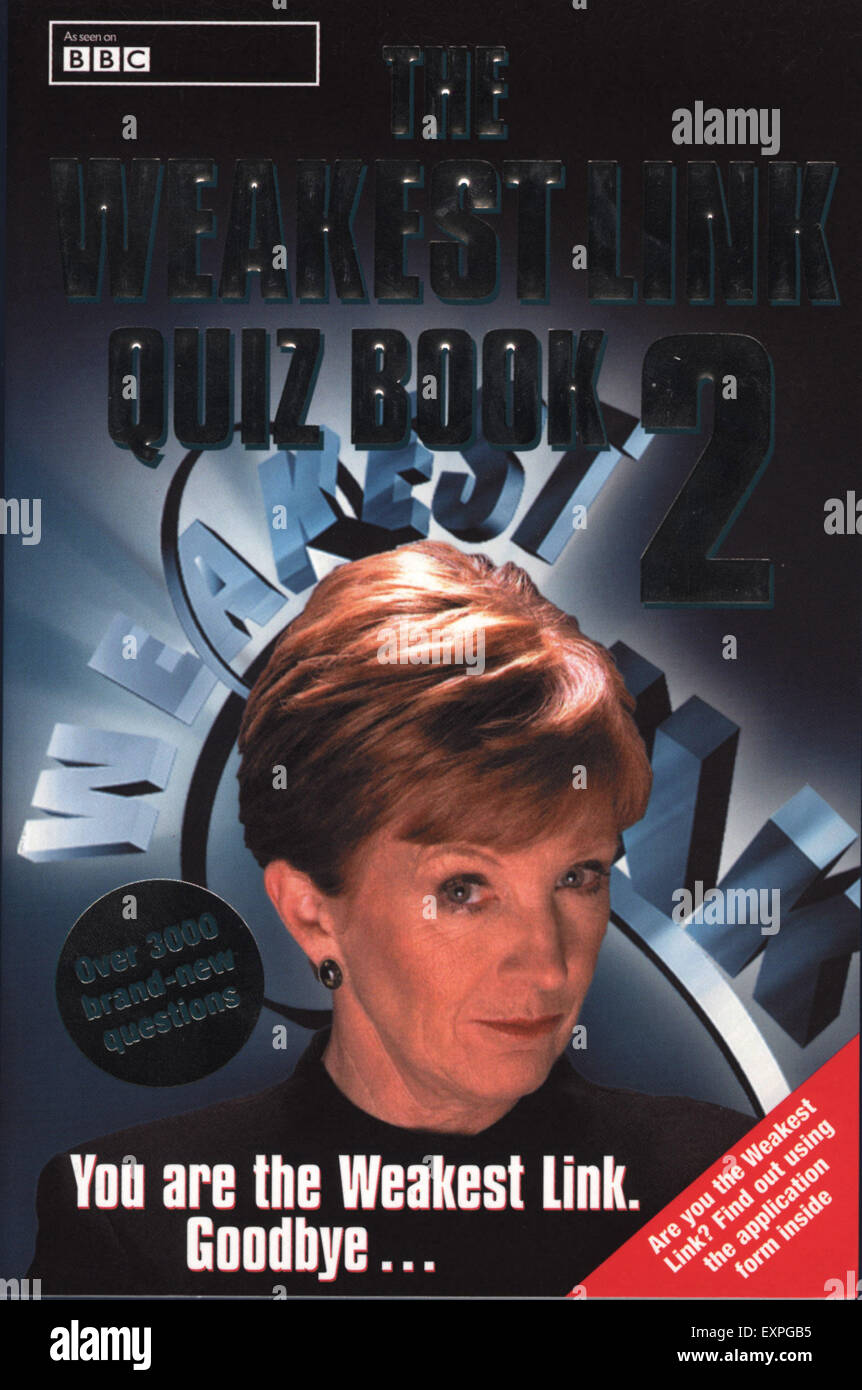2000s UK The Weakest Link Quizzes Book Cover Stock Photo - Alamy