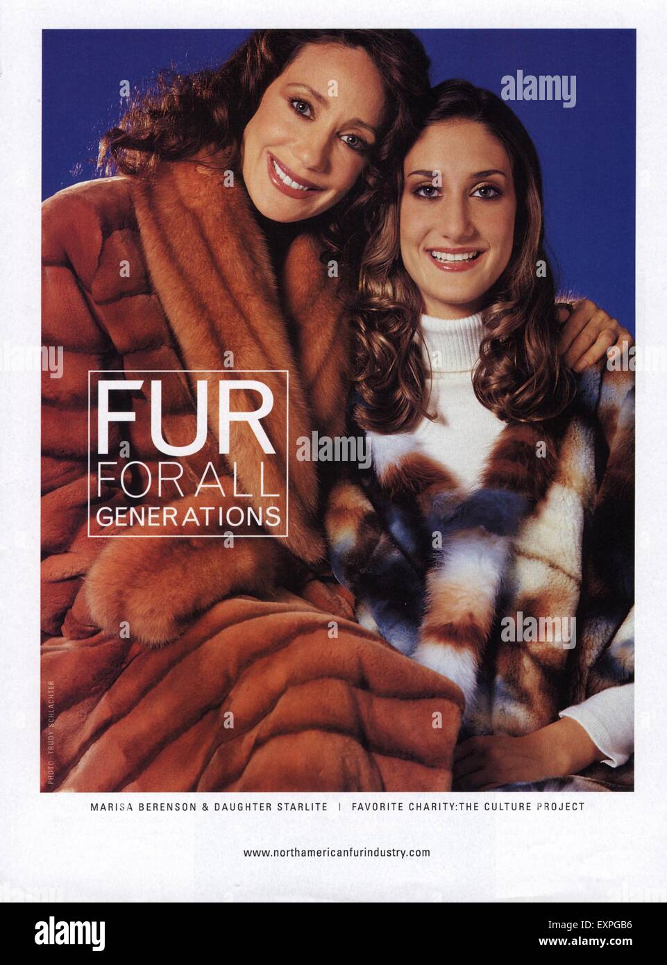 2000s USA Fur For All Generations Magazine Advert Stock Photo - Alamy