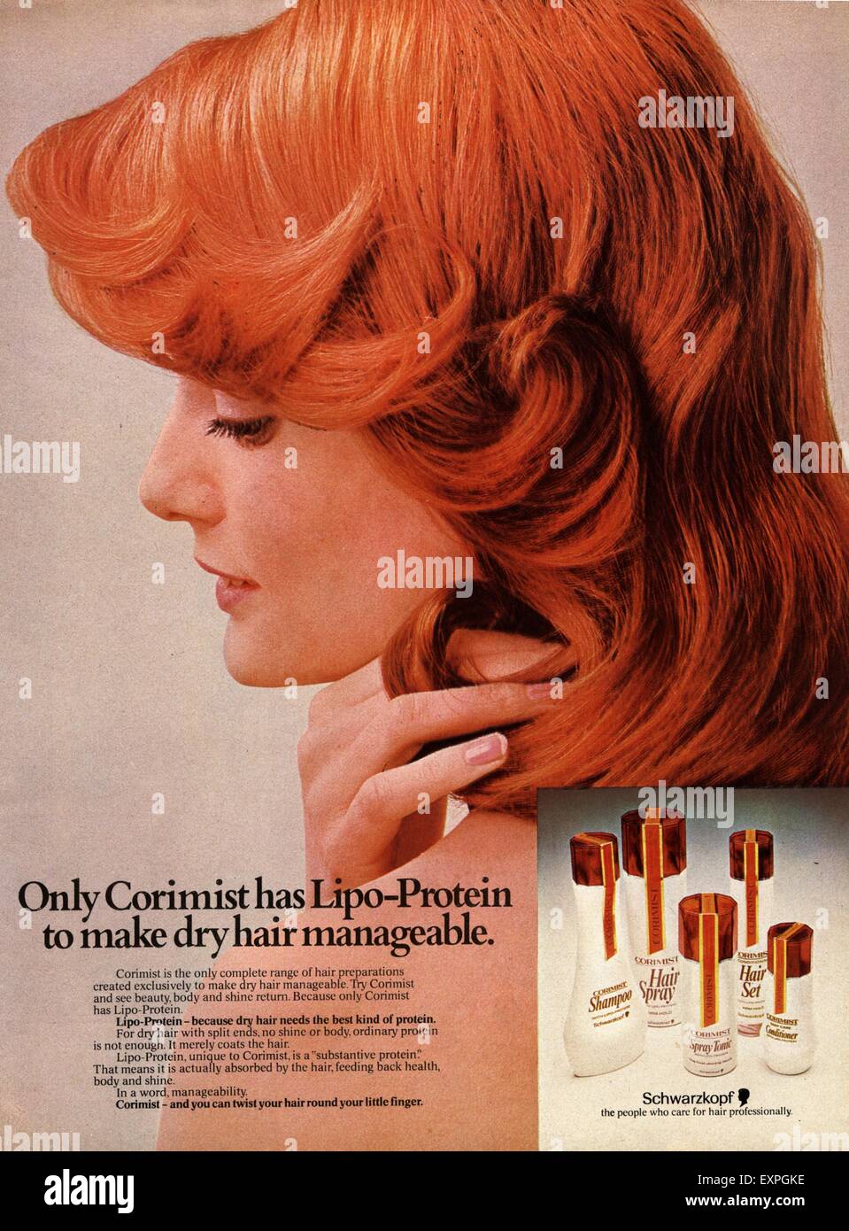 1980s UK Schwarzkopf Shampoo Magazine Advert Stock Photo - Alamy