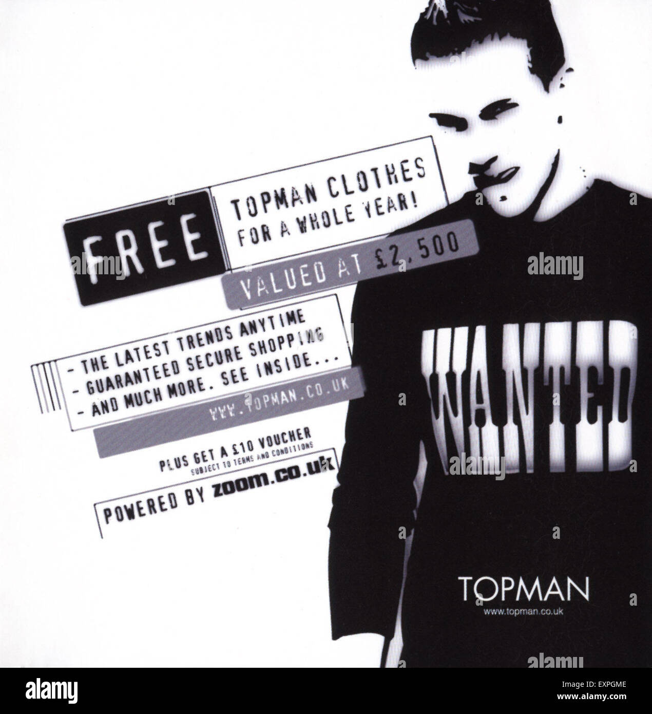 2000s UK Topshop Magazine Advert Stock Photo - Alamy