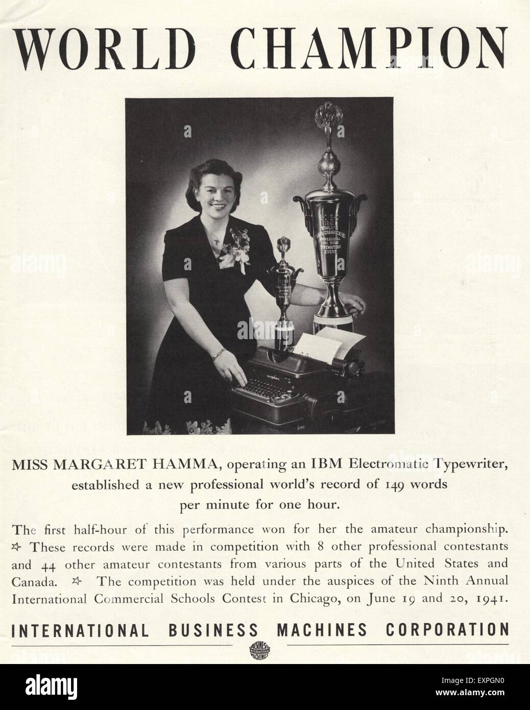 Secretaries Advert High Resolution Stock Photography and Images - Alamy