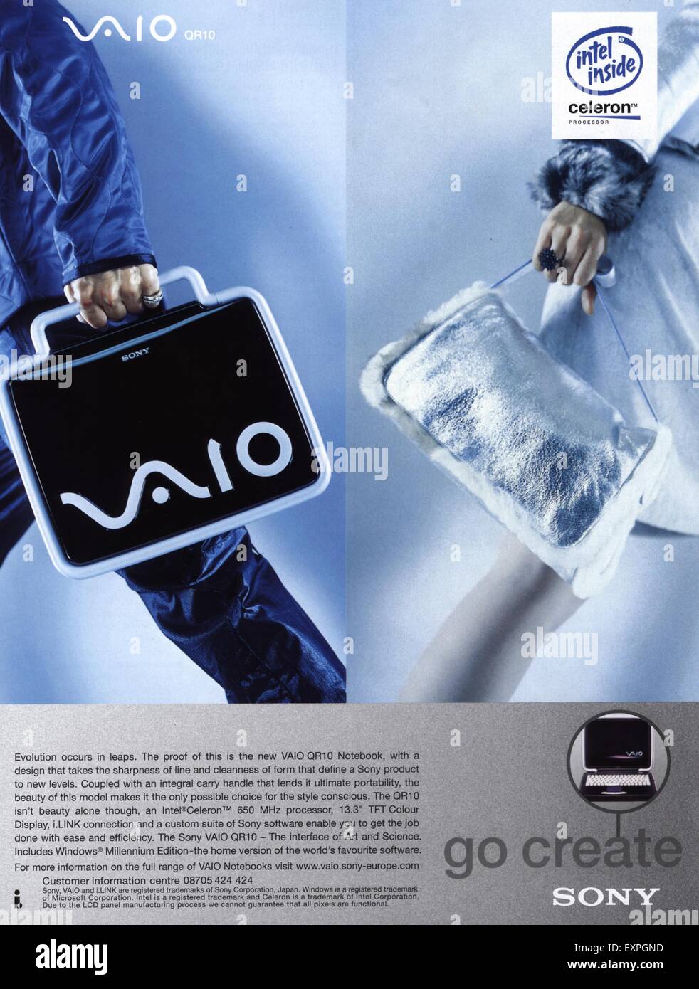 2000s UK Sony Magazine Advert Stock Photo - Alamy