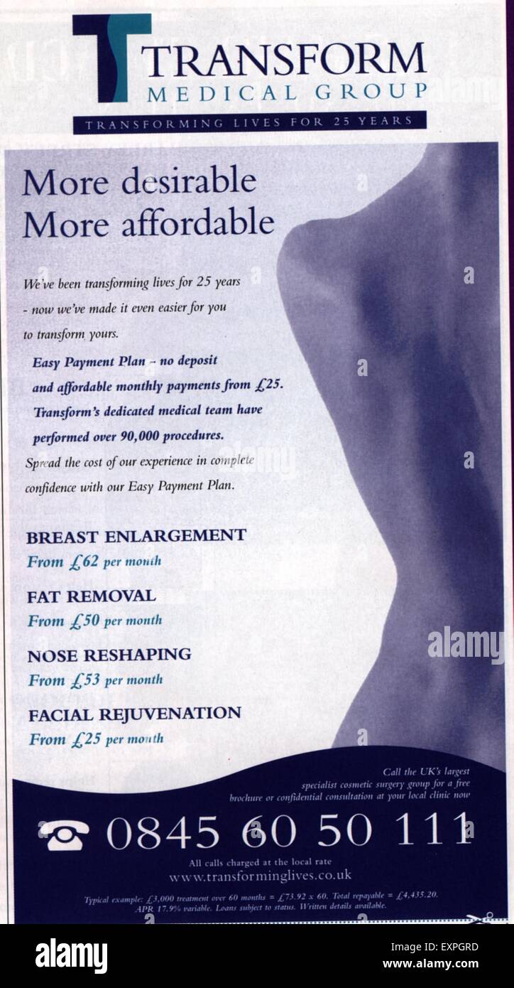 2000s UK Transform Magazine Advert Stock Photo - Alamy