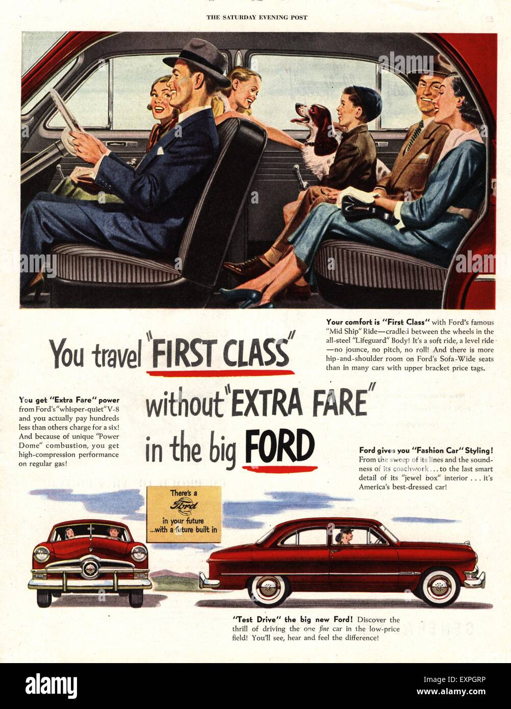 1950s USA Ford Magazine Advert Stock Photo - Alamy