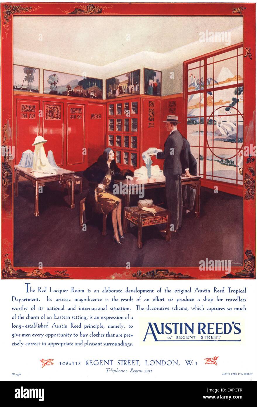 1930s UK Austin Reed Magazine Advert Stock Photo - Alamy