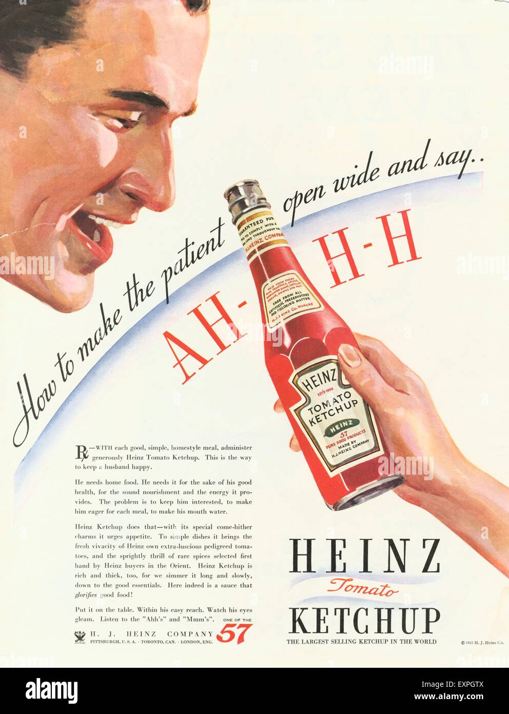 1930s USA Heinz Magazine Advert Stock Photo - Alamy