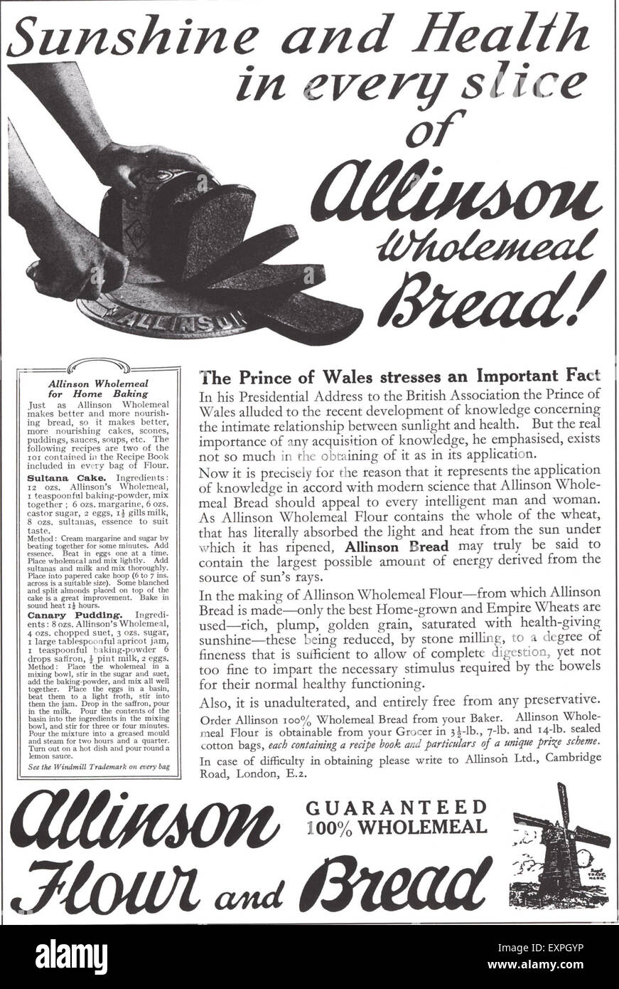 Flour advert 1960s hi-res stock photography and images - Alamy
