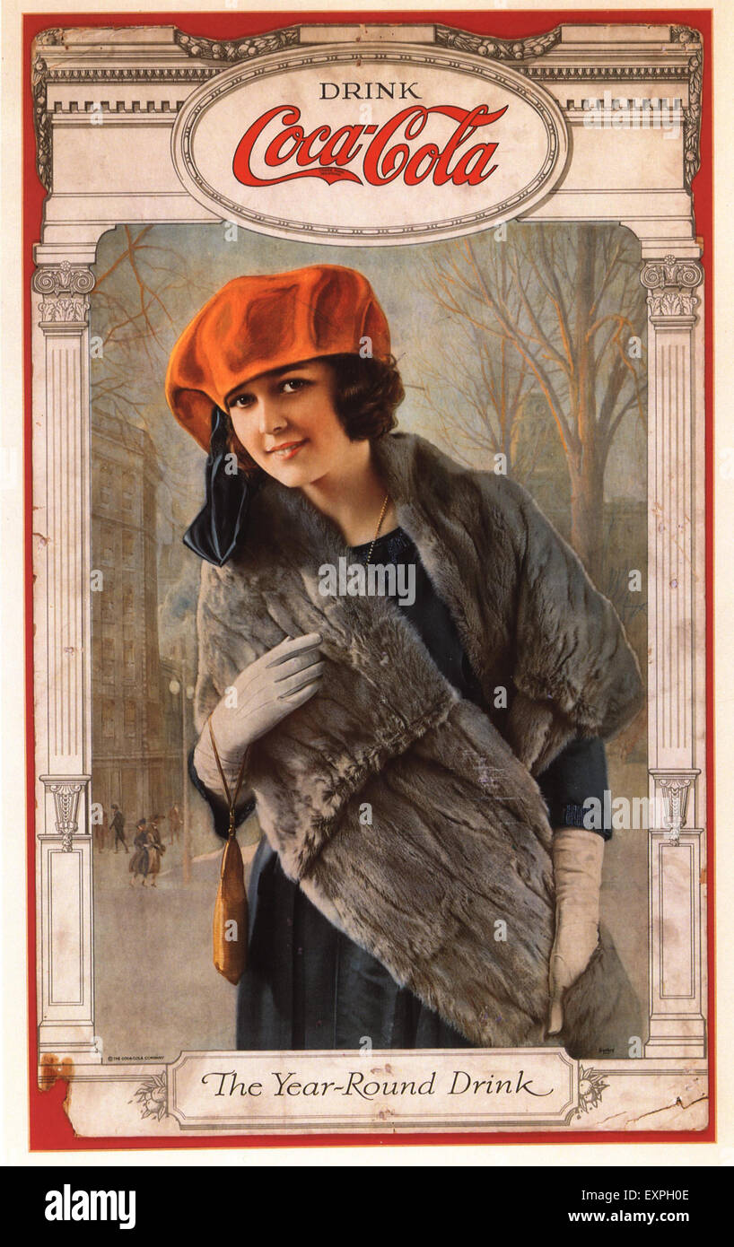 1900s USA Coca-Cola Magazine Advert Stock Photo - Alamy