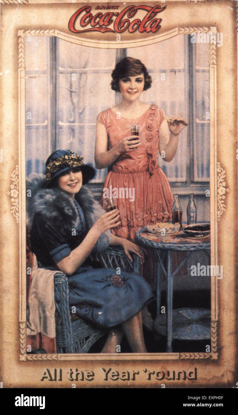 1900s USA Coca-Cola Magazine Advert Stock Photo - Alamy